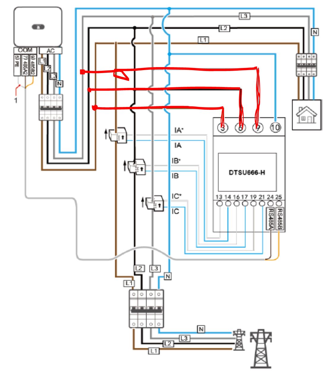 Wiring and connection of Smart Meter-CHINT DTSU666-H with Fusion Solar ... Wiring and connection of Smart Meter-CHINT DTSU666-H with Fusion Solar ...
